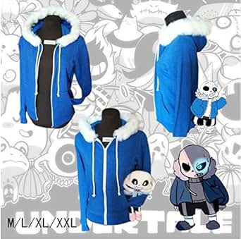 Amazon | アンティーク Undertale sans サンズ ジャケット ブルー ジャケット コスプレ用 (L) | コスプレ・仮装 通販