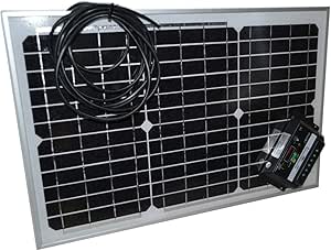 Amazon.co.jp： ZERO com 20Wソーラーセット コード付き 防水 20Wソーラーパネル（12V）＋10Aチャージ ...