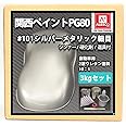 Amazon | 関西ペイント PG80#101 シルバーメタリック（細目）3kgセット（シンナー/硬化剤/道具付） 自動車用ウレタン塗料 2液 カンペ ウレタン 塗料 シルバーメタ 銀 ...