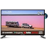 ENGLAON 22 Inch Full HD Smart TV with LED Google TV Display for Caravan ...