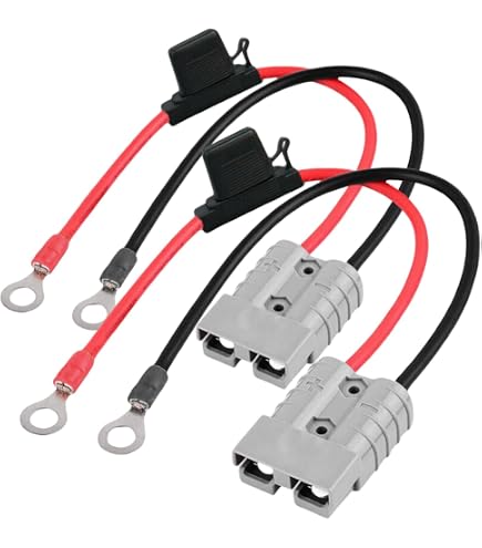 Battery Cables With Terminals 2 Gauge Battery Cables (1.65ft Pair ...