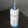 Amazon.co.jp: FLYILIA 加湿器 超音波式 小型 USB充電式 320mL 40mL/h LEDライト付き 超音波加湿器 ミニ加湿器 2段階加湿量調節 卓上 オフィス 車載 ...