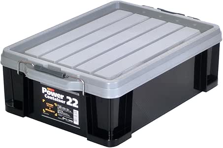 Amazon | Astage(アステージ) パワーコンテナ #22 W約37.9×D約54.5×H約17.8cm | 物流コンテナ