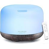 ASAKUKI 700ml Premium, Essential Oil Diffuser, 5 in 1 Ultrasonic ...