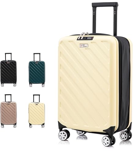 Amazon | [K＆M] スーツケース 58L スカイブルー 折りたたみ フロント