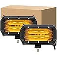 Amazon.co.jp: CLOWICSR 高輝度 フォグランプ LED作業灯 デッキライト ワークライト イエロー(3000K) 4Dレンズ 72W 12V-48V対応 [各種バイク/車に ...