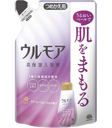 Amazon | ウルモア 高保湿入浴液 クリーミーローズ つめかえ 480ml