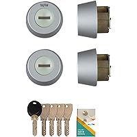 Amazon | TOSTEM(トステム) 玄関ドア 鍵 交換用 DNシリンダー 錠 ディンプルキー LIXIL Z-1A1-DHYD シルバー 交換手順書付き | DIY・工具・ガーデン
