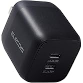 Amazon | エレコム 充電器 Type-C 2ポート 65W USB PD対応 PPS対応 QC3.0対応 Magsafe3対応 折りたたみ式プラグ GaN採用 【 iPhone ...