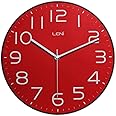 Leni 62023RED Classic Wall Clock Red: Wall Clocks: Amazon.com.au