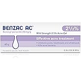 Benzac AC 5.0% Moderate Acne Gel 60g, Kills up to 94% of Acne Bacteria ...