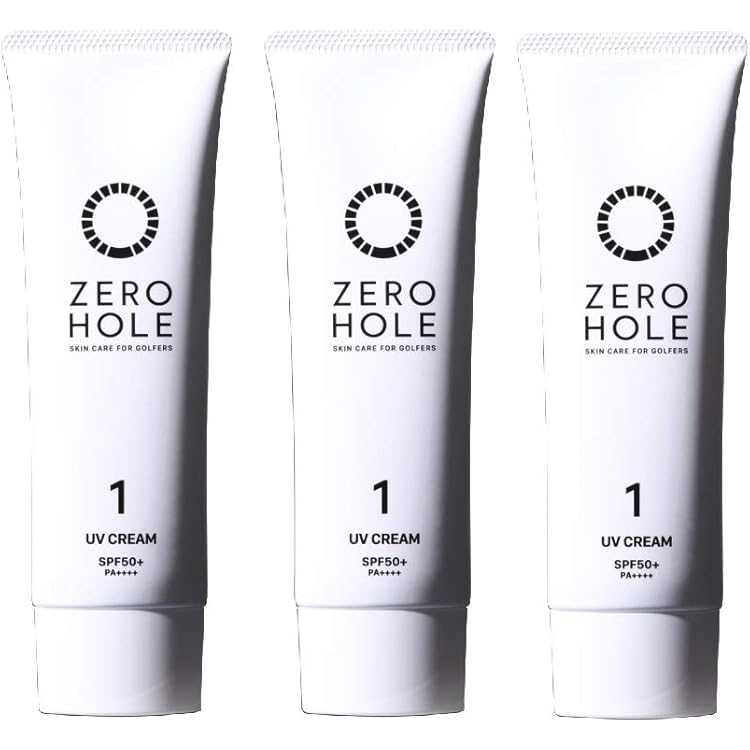 ゼロホール（ZERO HOLE）（メンズ、レディース）ゴルフ スキンケア 夏 ウォータープルーフ 国内最高基準防御力 SPF50 PA UV 日焼け止めクリーム 25g 無香料 - ラウンド用 ...