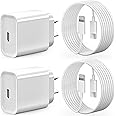 Aerostralia 2-Pack 20W iPhone Fast Charger with USB-C to Lightning Cable 1m, Compatible with ...