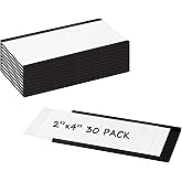 MVISUAL C Channel Magentic Label Holders 1x3 Inches with Paper Inserts ...