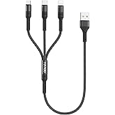 Amazon.co.jp: RAVIAD 3in1 充電ケーブル 短い 0.5M USB ケーブル 3A 急速充電 3イン1 充電コード USB Type C ケーブル Micro USB ...