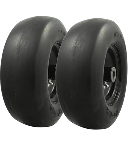 Zero Turn Mower Front Tires 9x3.50-4 Flat Free Lawn Mower Tires - 4 ...