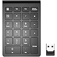 Amazon | テンキーパッド 2.4G 小型テンキー 電卓 ワイヤレス 数字キーボード 22キー 静音 片手用 多機種対応 ラップトップ デスクトップ PC ノートブック用 ブラック ...