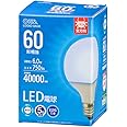 Amazon | オーム電機 LED電球ボール電球形 E26 60形相当 G80昼光色 全方向 密閉器具対応 5年保証 LDG6D 8AG6 06-5526 OHM | オーム（OHM ...