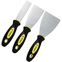 Amazon | E-Value ソフトグリップ ステンレススクレーパー 刃先幅25/50/75mm 3本組 | スクレーパー