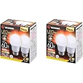Amazon | 【E26】アイリスオーヤマ LED電球 60W形相当 電球色 口金直径26mm 広配光 2個パック 密閉器具対応 LDA7L-G-6T62P | アイリスオーヤマ(IRIS ...