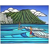 Amazon.co.jp: [ヘザーブラウン ] HEATHER BROWN 絵画 アートプリント ART PRINT RAINBOW SURF レインボーサーフ Mサイズ横 W35.6× ...