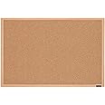 QUARTET OAK FINISH CORKBOARD, 580X890mm : Amazon.com.au: Stationery ...