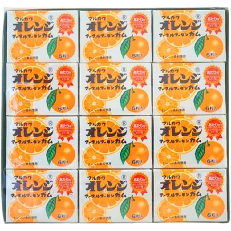 Amazon.co.jp: 丸川製菓 オレンジマーブルガム 6粒×33個 : 食品・飲料