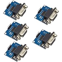 Amazon | ANMBEST 2点セット MAX3232 3.3V～5V DB9オス RS232 シリアルProt-TTL コンバータ ...