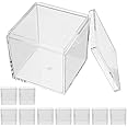 Amazon.co.jp: Gatuida クリア アクリル ボックス プラスチック ジュエリー ボックス ミニ ストレージ ボックス キューブ コンテナ 10個 クリア キューブ ボックス ...