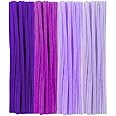 Purple Pipe Cleaners, 100 Pieces Chenille Stems Craft, 12 inch Long ...