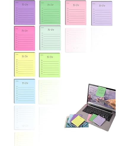 Post It Binder Post-it Notes Planner Set - 5 Pads Of To Do Lists, Mini ...