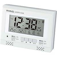 Amazon.co.jp: MAG(マグ) 目覚まし時計 電波 デジタル 白 ライトル 自動点灯 スヌーズ ライト付き T-780WH-Z : ホーム＆キッチン