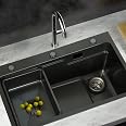 Cefito Kitchen Stainless Steel Sink 75 x 45cm Black Basin Sinks ...