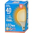 Amazon | オーム(OHM) オーム電機 LED電球 ボール球形（40形相当/450 lm/4.0W/電球色/E26/全方向配光240°/密閉形器具対応） LDG4L 8AG6 ...