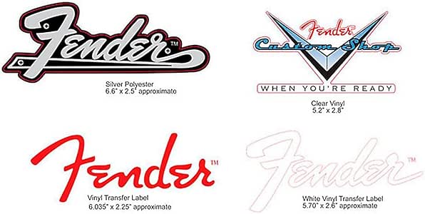 Amazon | Fender USA フェンダー純正ロゴステッカー Die Cut Stickers, Fender Logo (4 ...