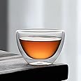 Amazon | FLYILIA 湯呑み ダブルウォール 湯吞み茶碗 耐熱ガラス ティーグラス 二重構造 タンブラー コップ カップ ティーカップ 真空断熱 二層構造 おしゃれ 可愛い お茶 ...