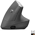 Logitech MX Vertical Wireless Mouse Ergonomic Design Reduces Muscle ...