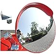 Amazon | REENEW カーブミラー ステンレス製カーブミラー アクリル丸型カーブミラー ガレージ 道路 曲がり角 事故防止 ミラー 駐車場 車庫 死角 路地 (60 CM ...