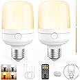 Eocean E27 Rechargeable Light Bulbs with Remote Control, Wireless Light ...