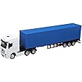 Amazon.co.jp: トラックモデル 1:50スケール コンテナ 屋内用 取り外し可能 装飾コレクション トラクタートレーラー (青 ...
