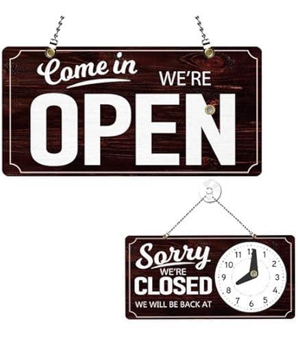 Office Door Signs Will Return Clock Sign Plastic Time Indicator Highly ...