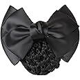 Amazon | shefun シニヨン ネット付 バレッタ リボン シンプル ヘアクリップ 黒 JP114 | バレッタ・クリップ 通販