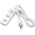 Amazon.co.jp: エルパ (ELPA) 扉付タップ コンセント 延長コード 安全 3個口 1m 125V 15A 集中スイッチ WBS-T3010B(W) : 家電＆カメラ