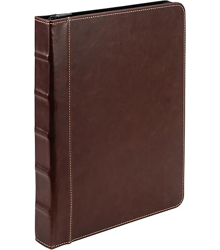 Executive Leather Zippered 3 Ring Binder