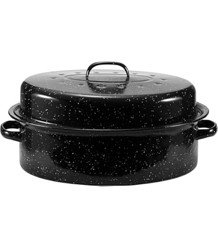 Rectangular Roaster Set Granite Ware 25 Lb - 10-Piece Turkey Roasting ...