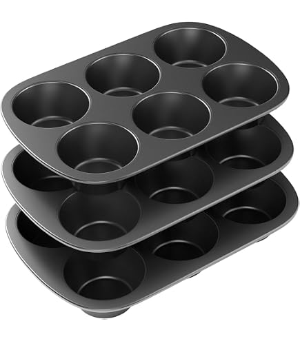 Baking Tins Yorkshire Pudding Baking Tray 4 Cup Non-Stick Cupcake ...