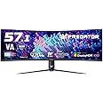Amazon.co.jp: Predator ゲーミングモニター 57.1インチ DUHD Mini LEDバックライト VA 湾曲 非光沢 120Hz 1ms DCI-P3 98% Delta E