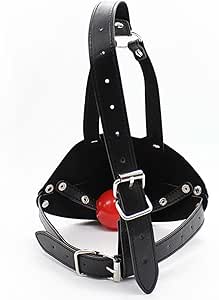 Amazon | Emoi sm全頭マスク 拘束 猿轡付い ギャグボール 口枷 よだれ ボンデージ猿ぐつわ 顔面拘束 ハーネス SMプレイ さるぐつわ 小道具 コスプレ 拘束具 アダルトグッズ ...