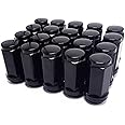 Amazon.co.jp: WELLVIE ホイールナット M14×P1.5 スチール ロング ナット 20個 袋 19HEX ブラック エスカレード サバーバン タホ ユーコン キャデラック ...
