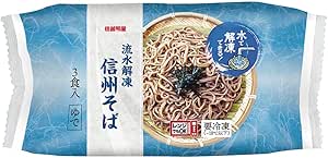 Amazon.co.jp: [冷凍] 信越明星 流水解凍 信州そば 600g (3食入) : 食品・飲料・お酒